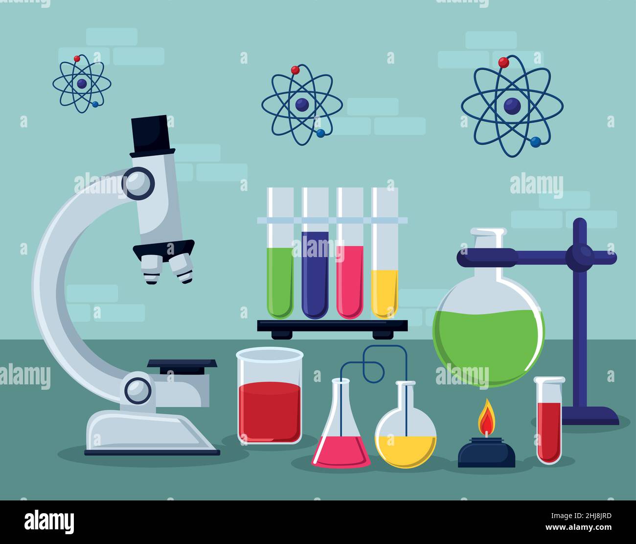 card of chemistry lab Stock Vector Image & Art - Alamy