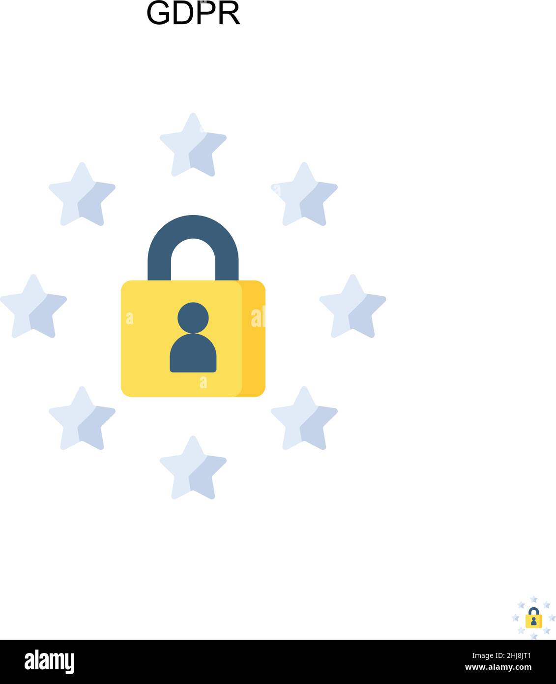 Gdpr Simple vector icon. Illustration symbol design template for web ...