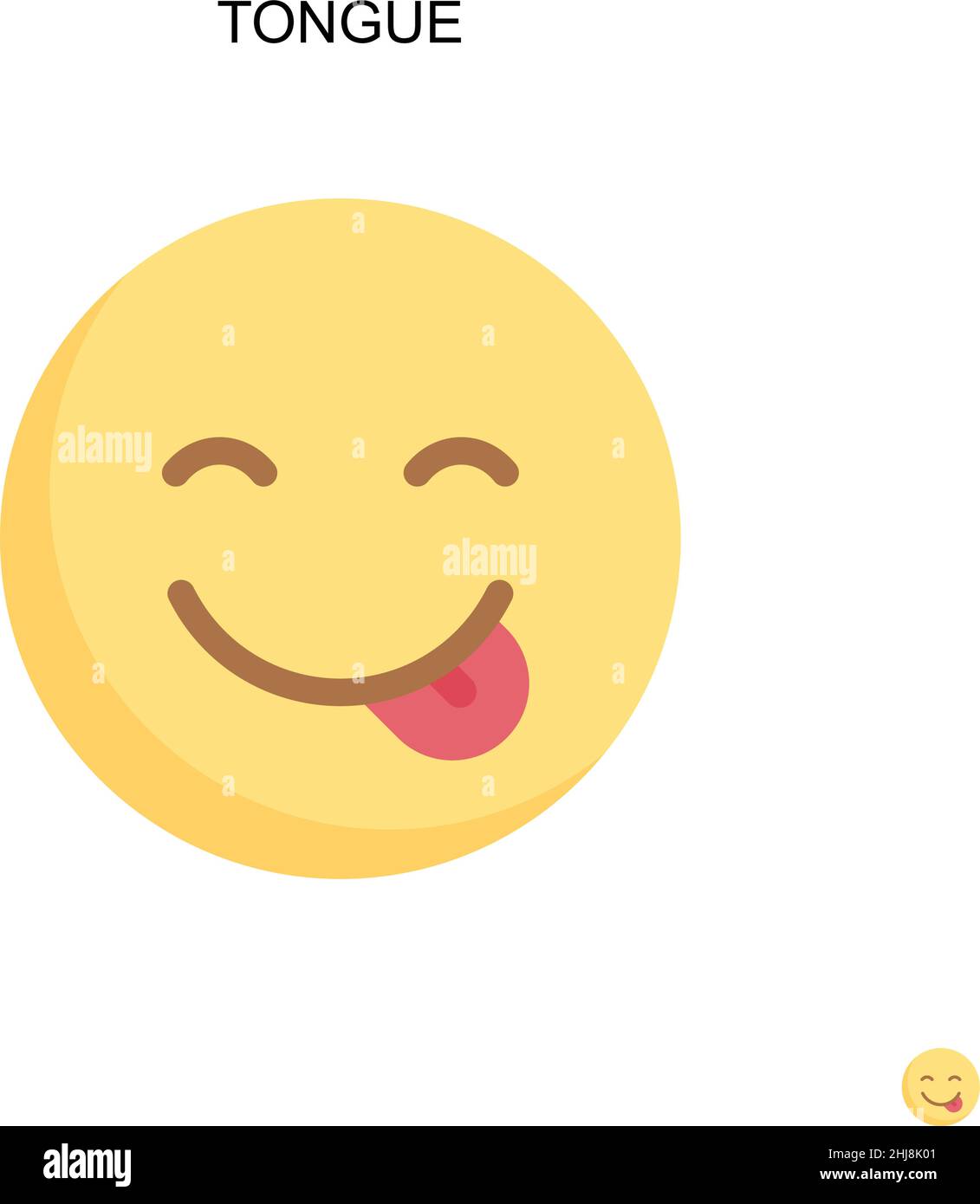 Tongue Simple vector icon. Illustration symbol design template for web ...