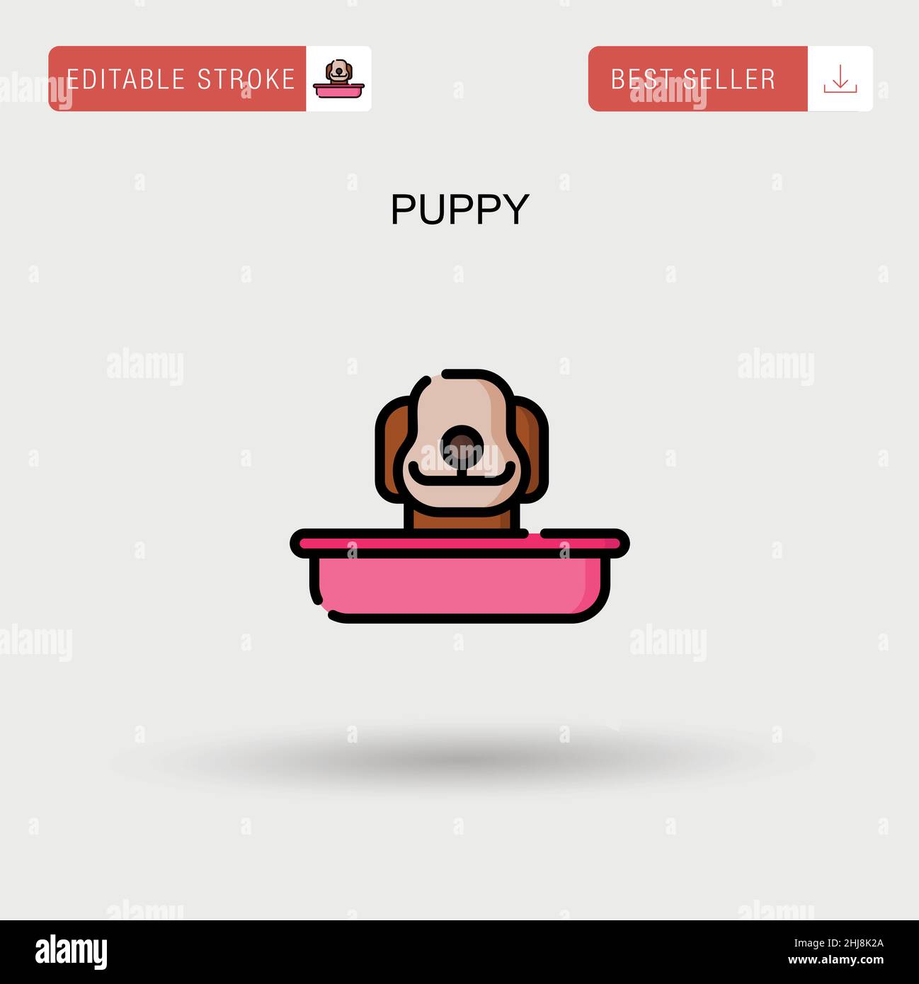 Puppy Simple vector icon Stock Vector Image & Art - Alamy