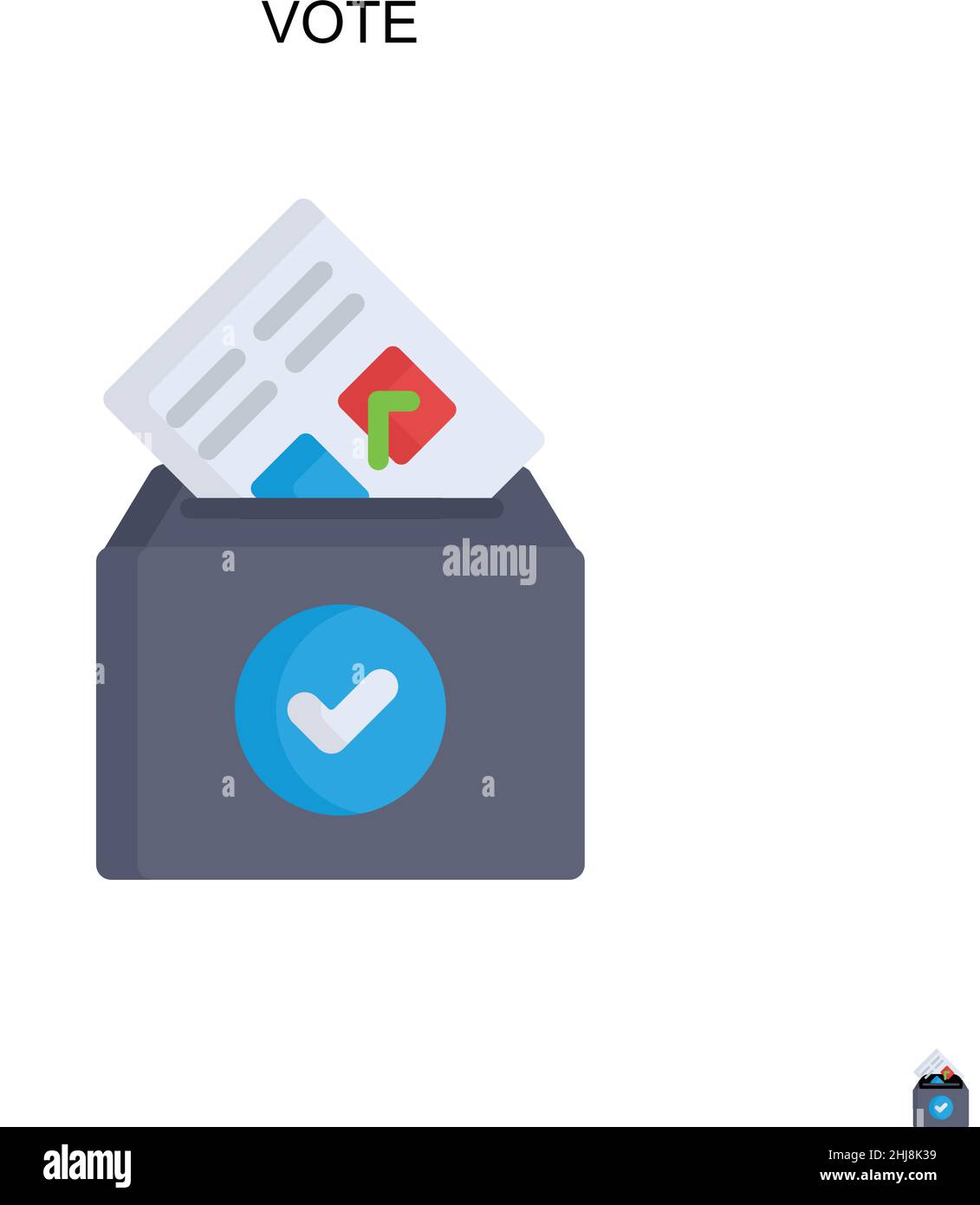 Vote Simple vector icon. Illustration symbol design template for web ...