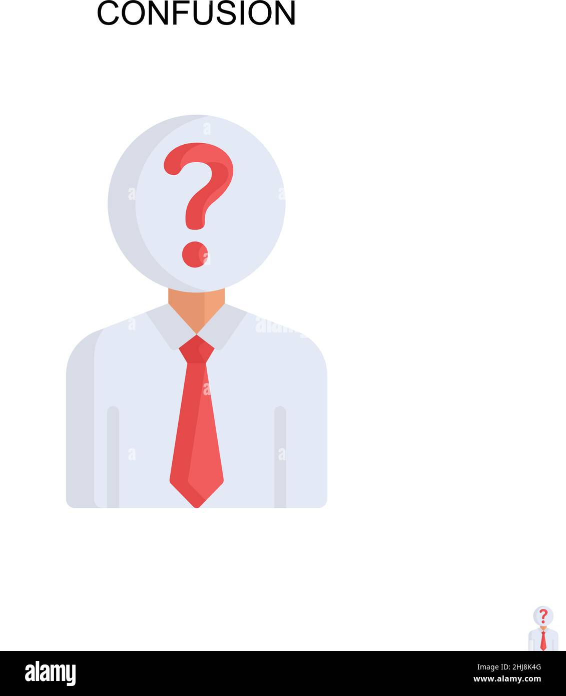 Confusion Simple vector icon. Illustration symbol design template for ...
