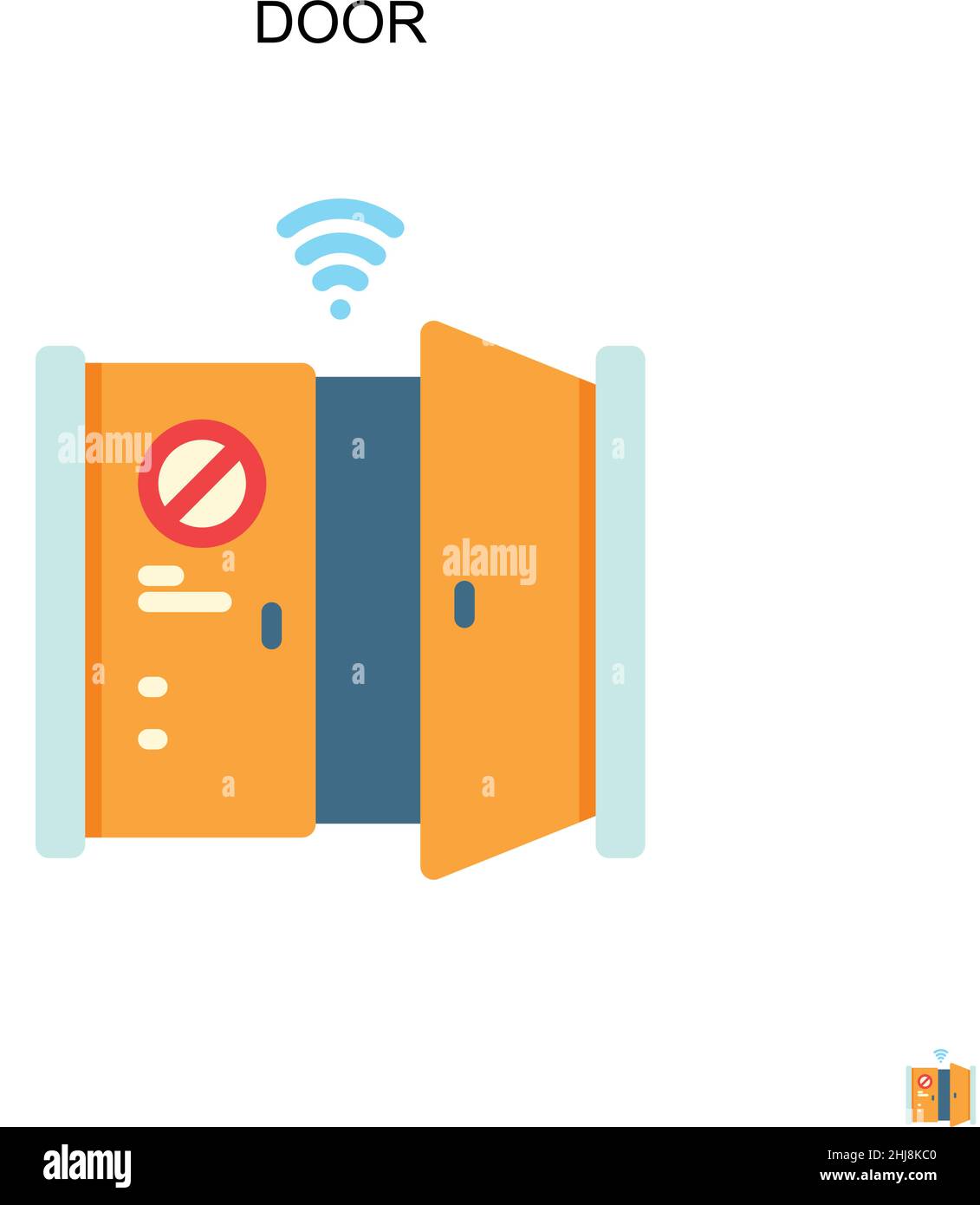 Door Simple vector icon. Illustration symbol design template for web ...