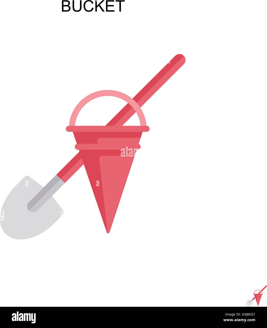 Bucket Simple vector icon. Illustration symbol design template for web ...