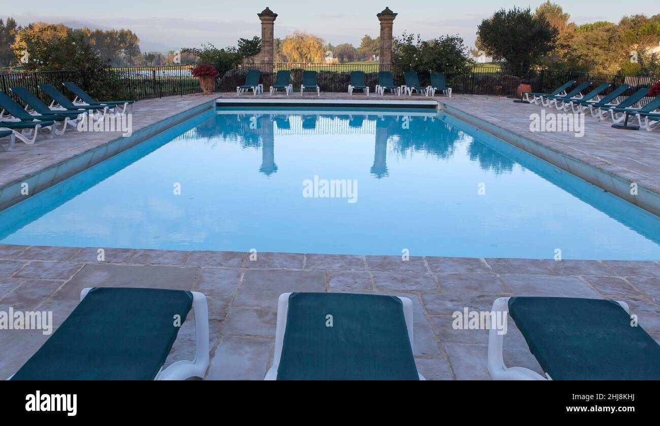 Swimming pool in Pont Royal, Luberon, Provence, France Stock Photo - Alamy