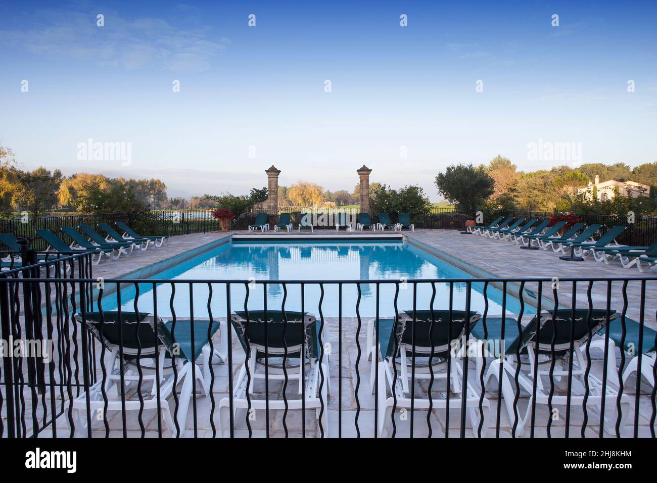 Swimming pool in Pont Royal, Luberon, Provence, France Stock Photo - Alamy