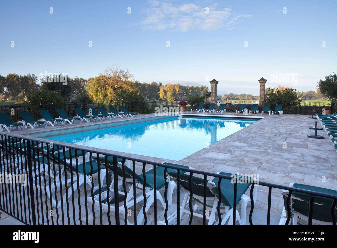 Swimming pool in Pont Royal, Luberon, Provence, France Stock Photo - Alamy