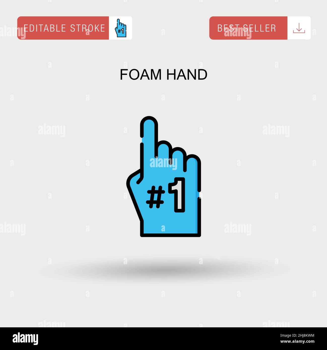 Foam hand Simple vector icon Stock Vector Image & Art - Alamy