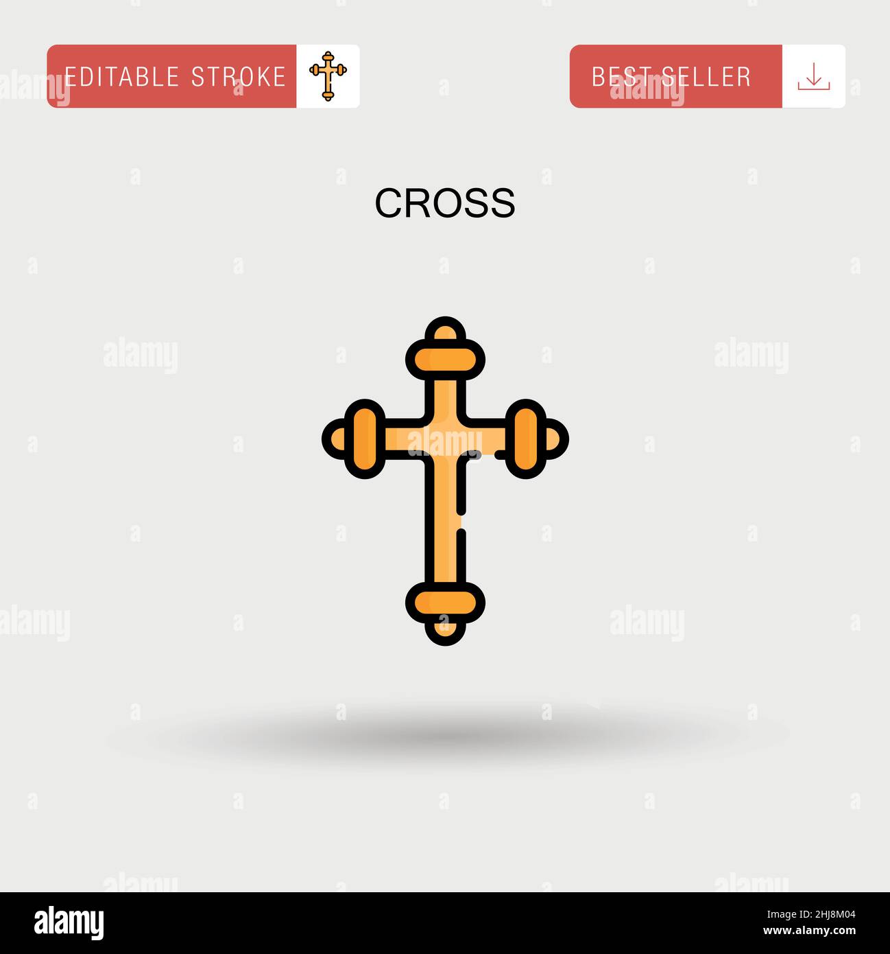 Cross Simple vector icon Stock Vector Image & Art - Alamy