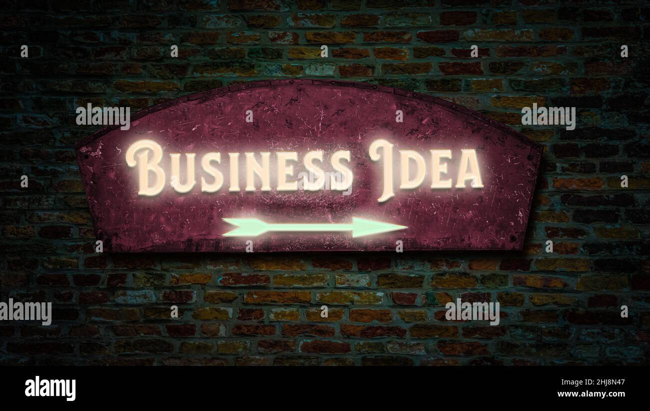 Street Sign the Direction Way to Business Idea Stock Photo - Alamy