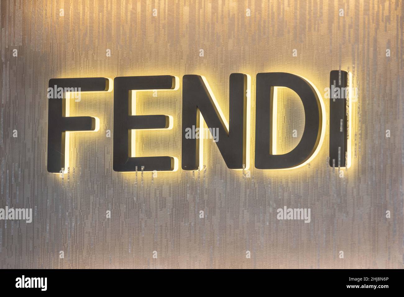 Fendi italian fashion store sign hi-res stock photography and images ...