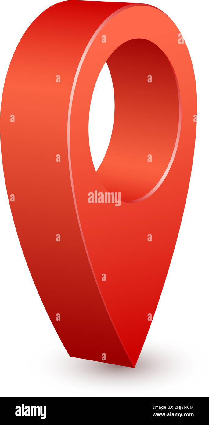 3d geo pin. Realistic map pointer. Location tag Stock Vector Image & Art - Alamy