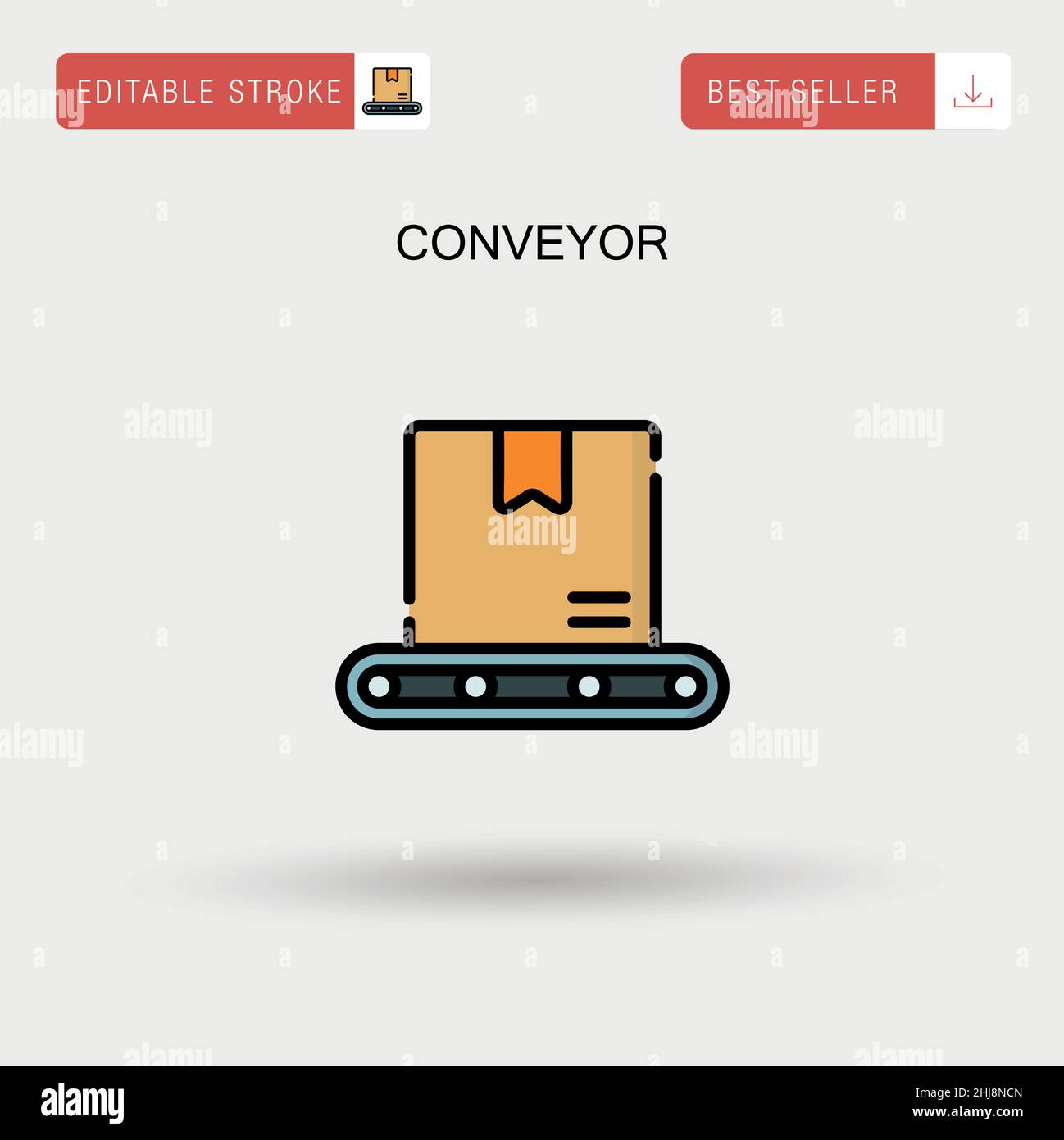 Conveyor Simple vector icon Stock Vector Image & Art - Alamy