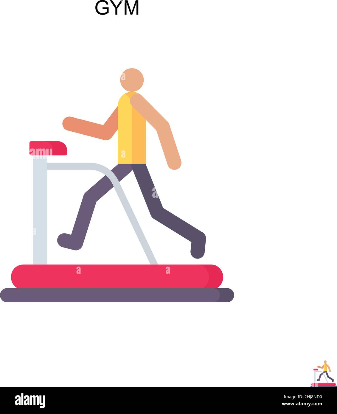 Gym Simple vector icon. Illustration symbol design template for web ...
