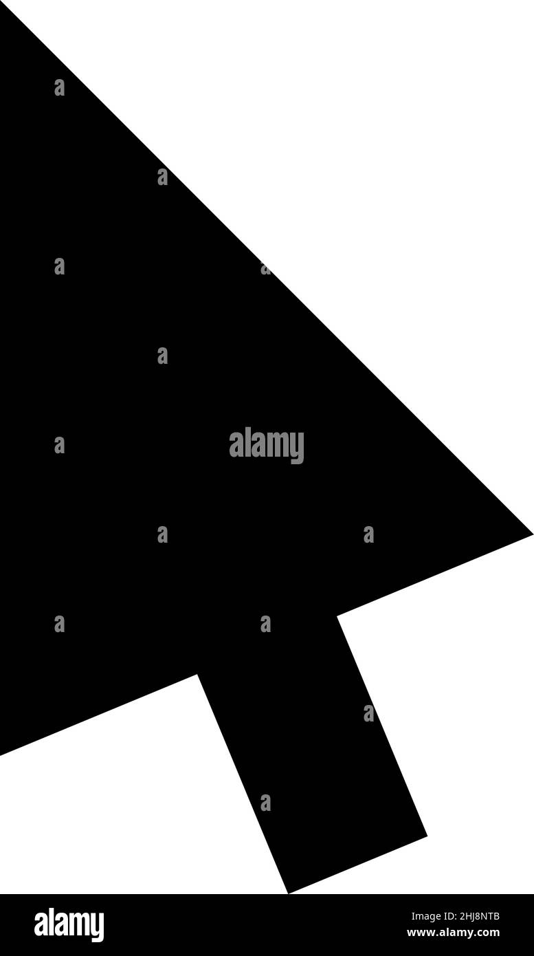 Black arrow cursor. Classic mouse pointer icon Stock Vector Image & Art ...