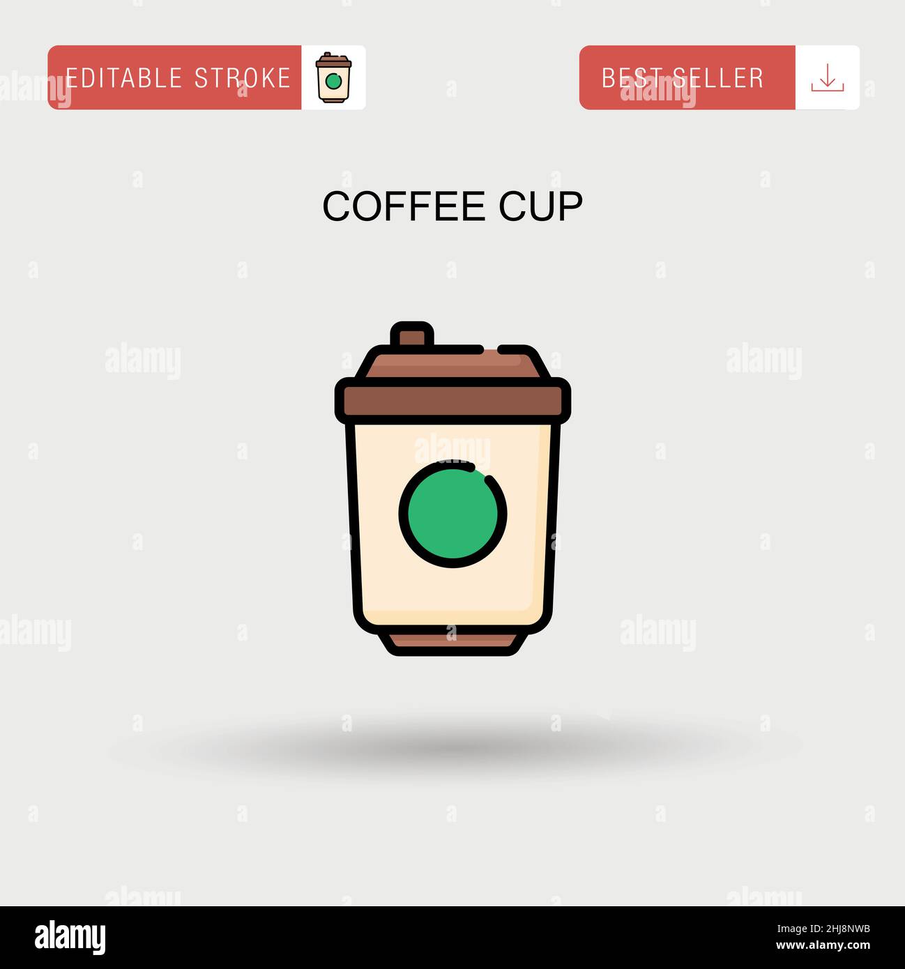 Coffee cup Simple vector icon Stock Vector Image & Art - Alamy