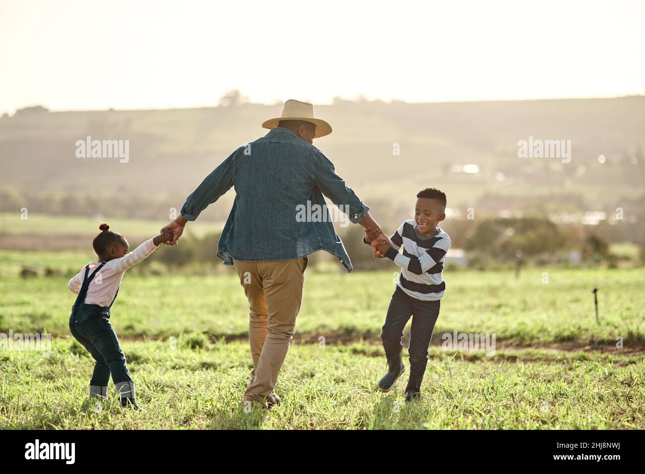 The fun never ends on a farm Stock Photo - Alamy