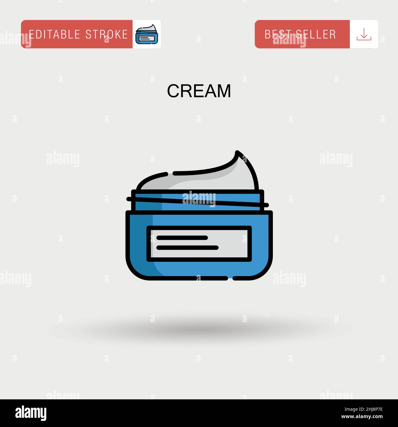 Cream Simple vector icon Stock Vector Image & Art - Alamy