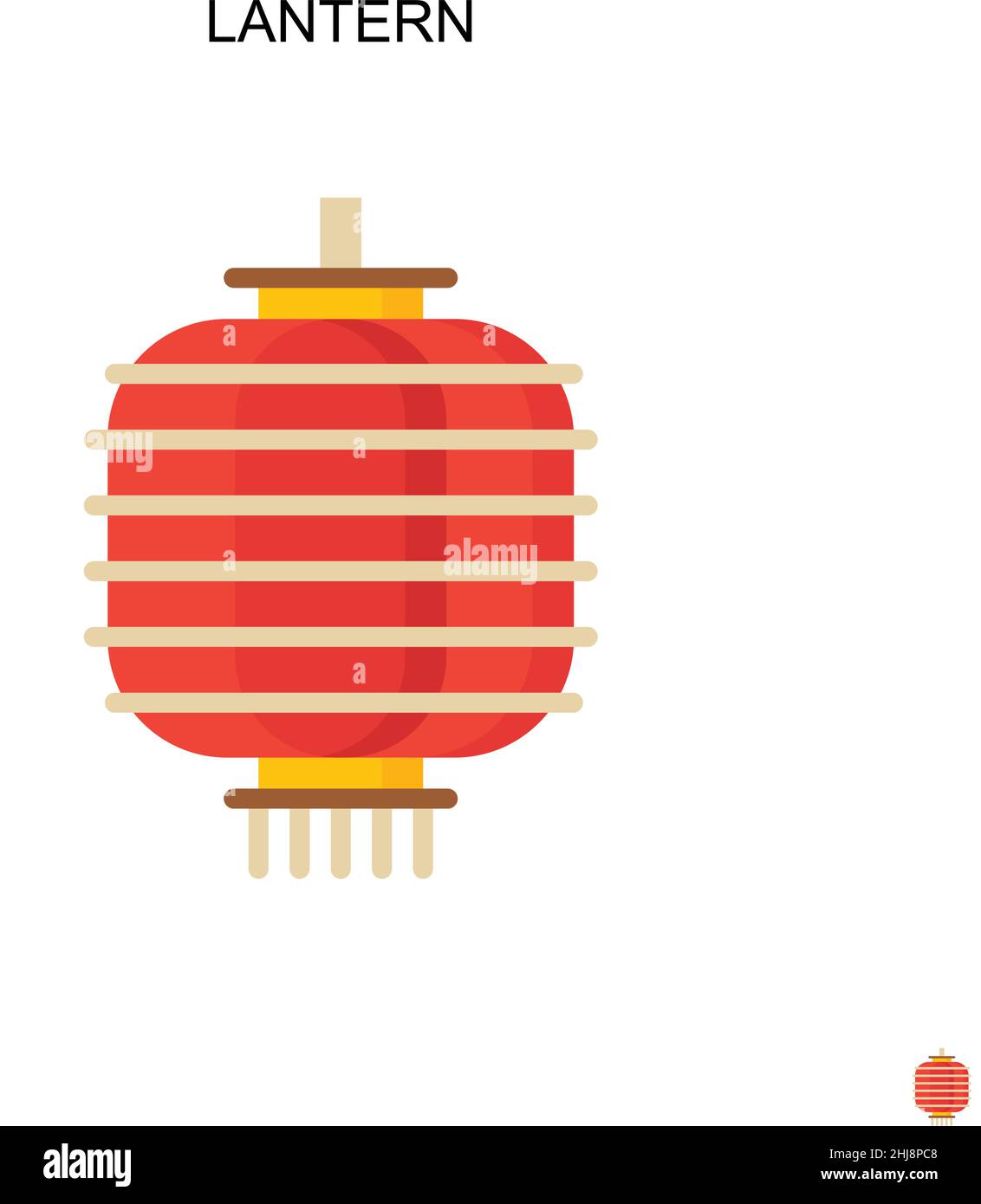 Lantern Simple vector icon. Illustration symbol design template for web ...