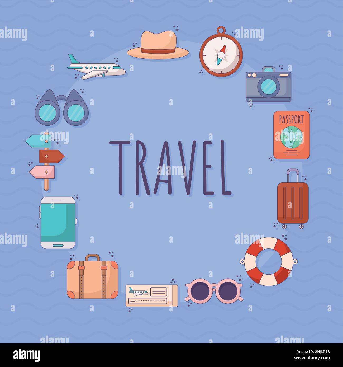 travel items cartel Stock Vector Image & Art - Alamy