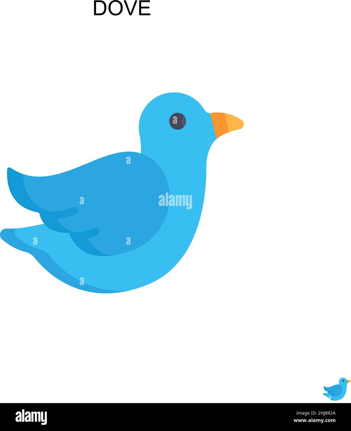 Dove Simple vector icon. Illustration symbol design template for web ...