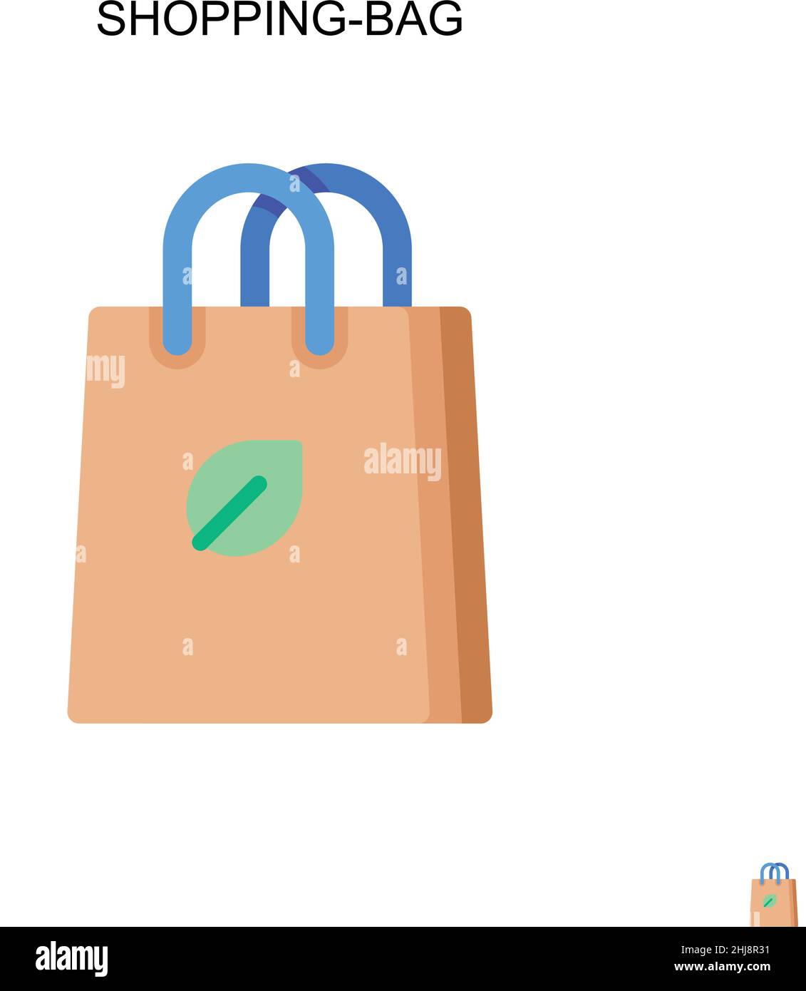 Shopping-bag Simple vector icon. Illustration symbol design template ...