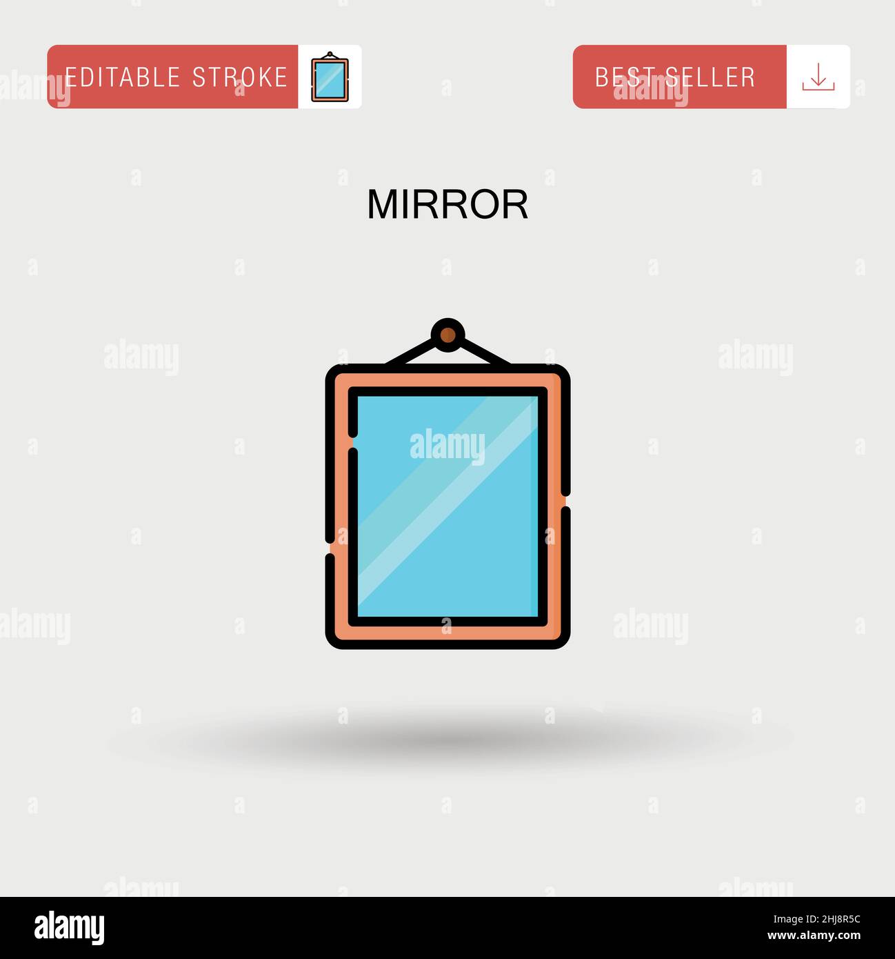 Modern round wall mirror Stock Vector Images - Alamy