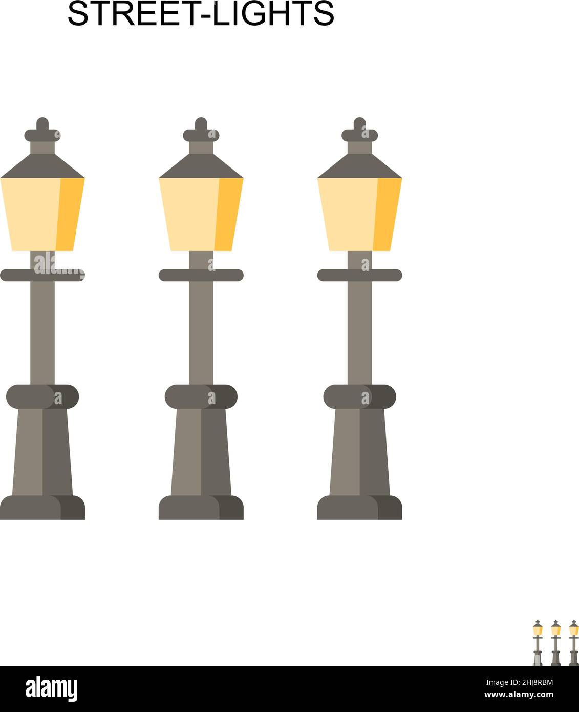 Street-lights Simple vector icon. Illustration symbol design template ...