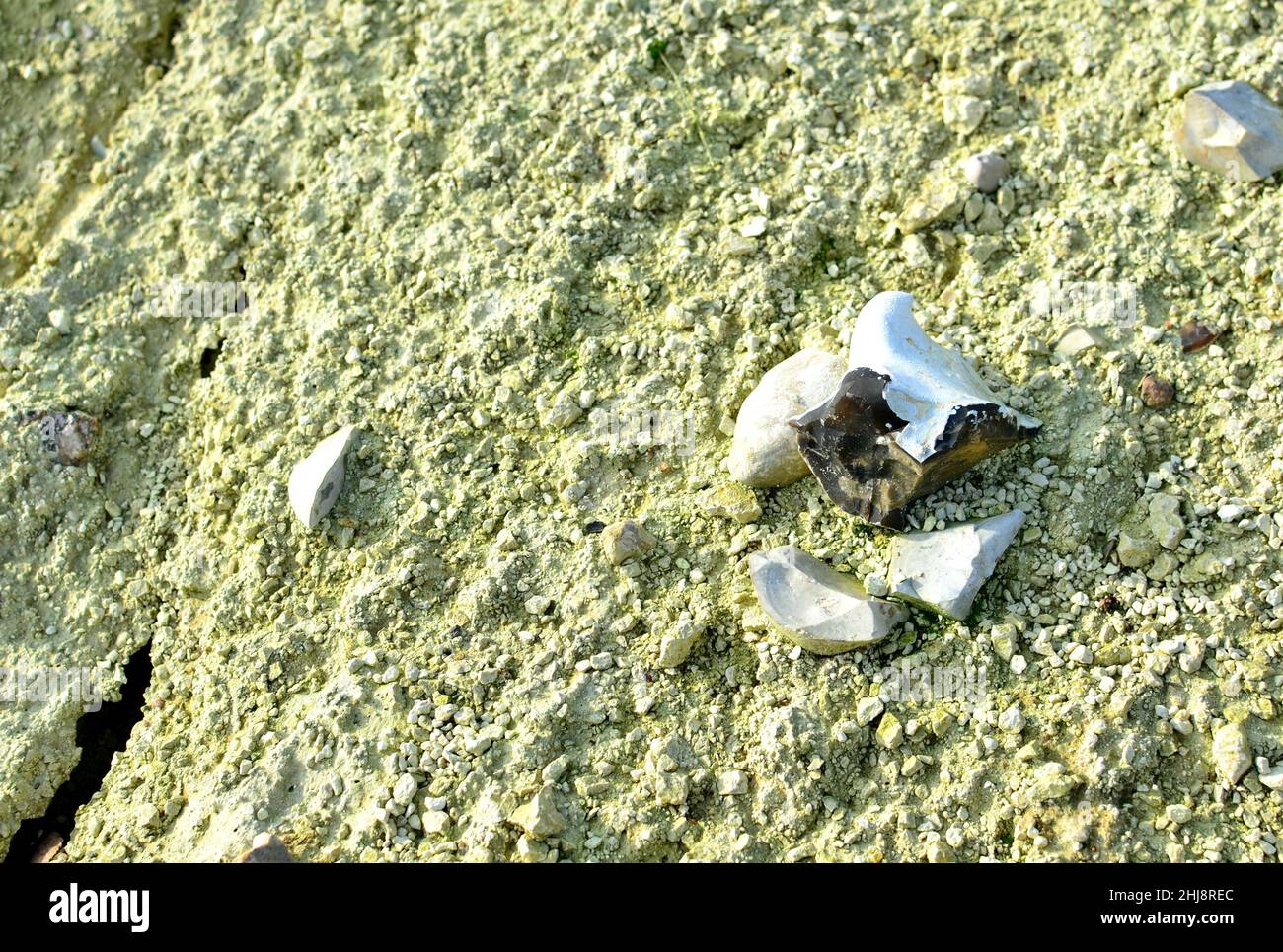Chalk structure backcround after open pit development. Extraction of ...