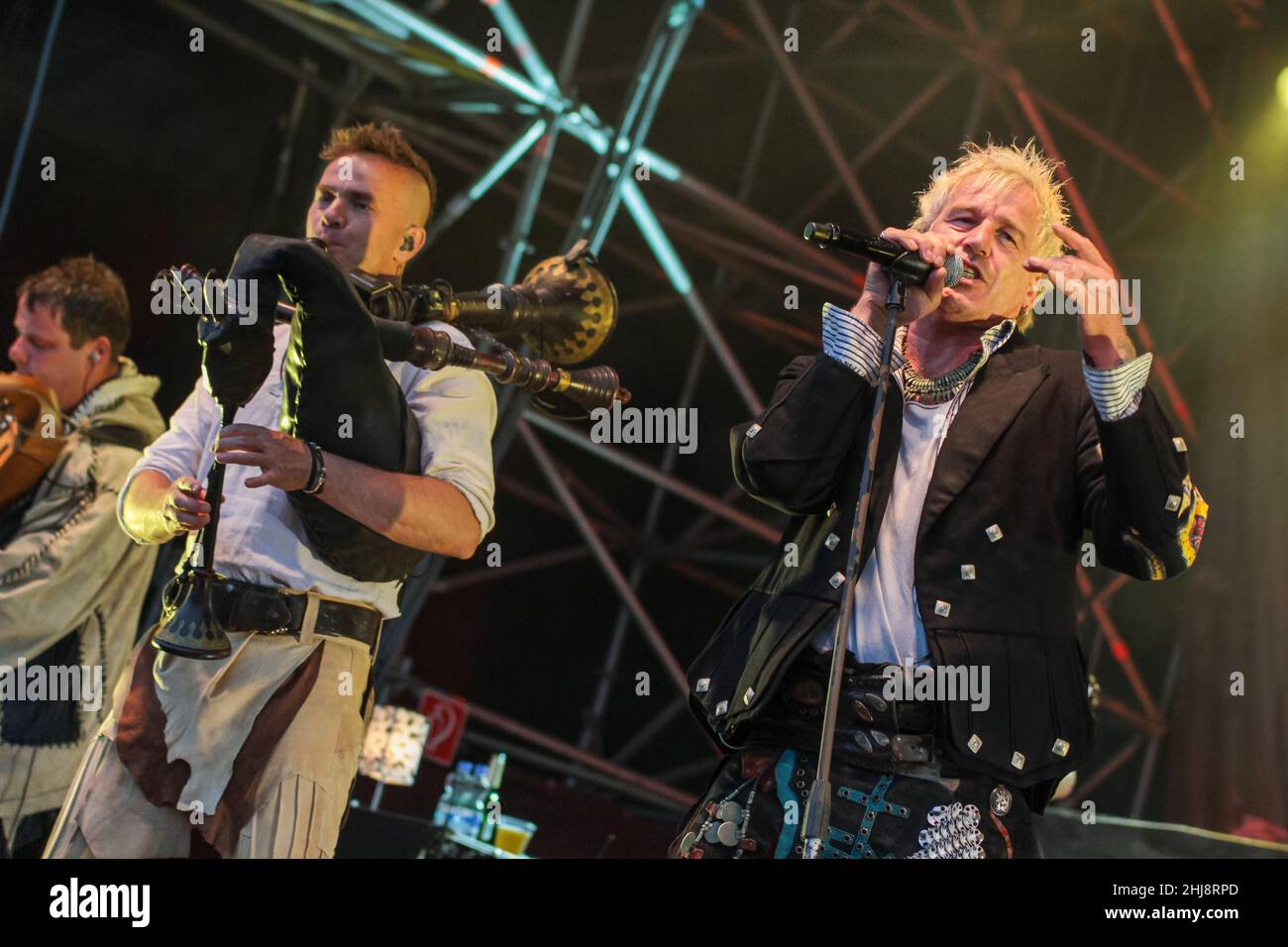 In Extremo, German Medieval metal band. Boris Pfeiffer aka Yellow ...