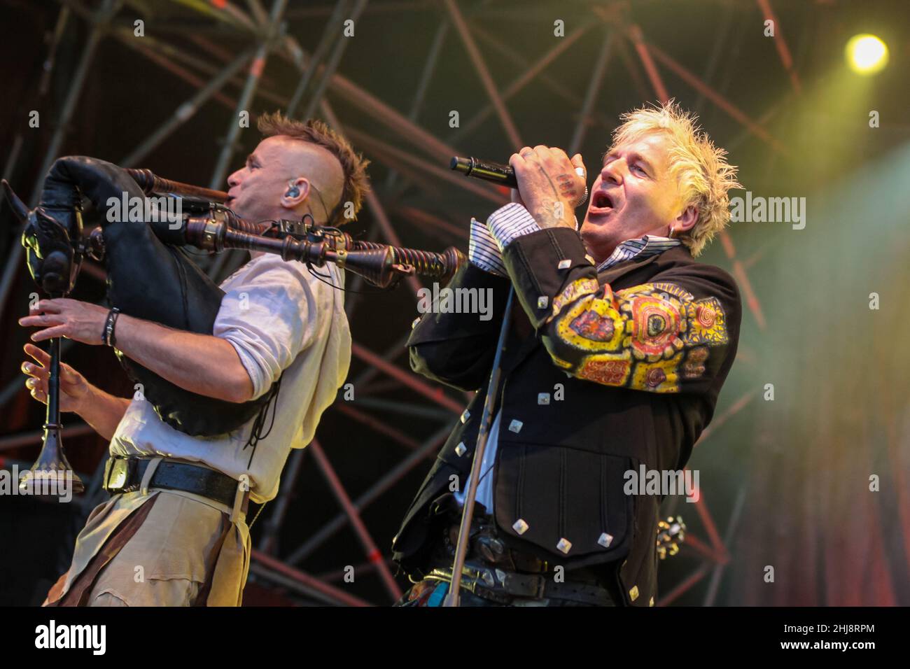 In Extremo, German Medieval metal band. From the left: Boris Pfeiffer ...