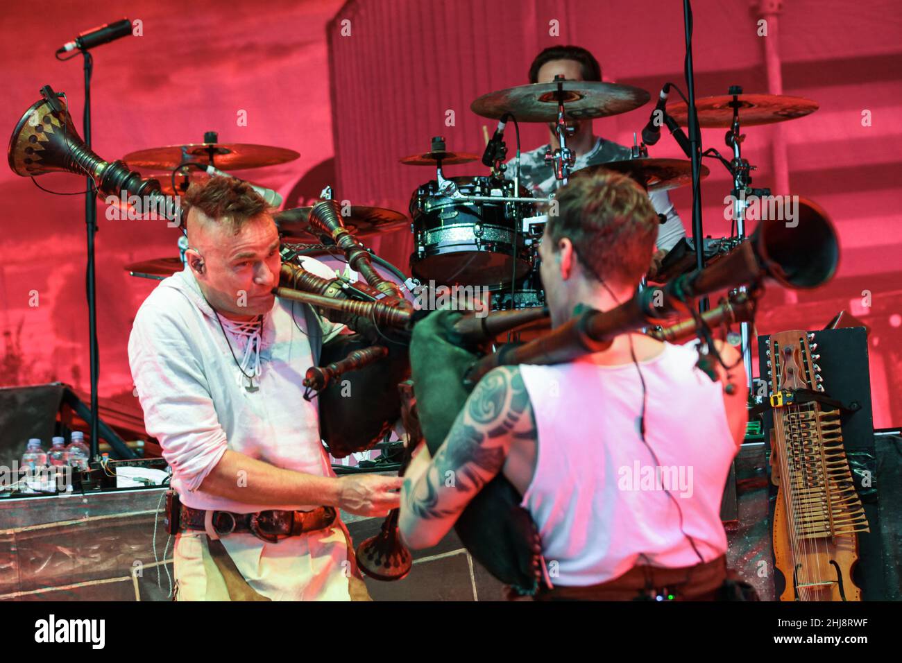 In Extremo, German Medieval metal band. From the left: Boris Pfeiffer ...