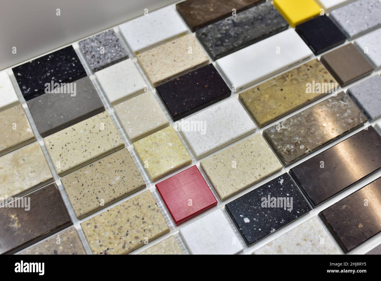 Samples of acrylic artificial stone for countertops. Artificial stone ...