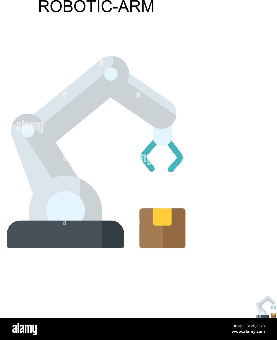 Robotic-arm Simple vector icon. Illustration symbol design template for ...