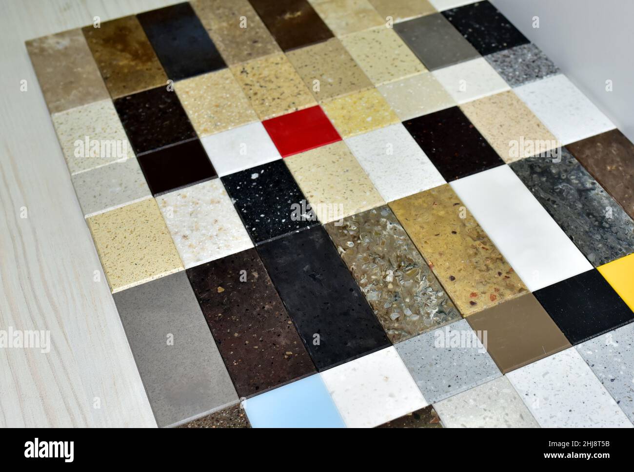 Samples of acrylic artificial stone for countertops. Artificial stone ...