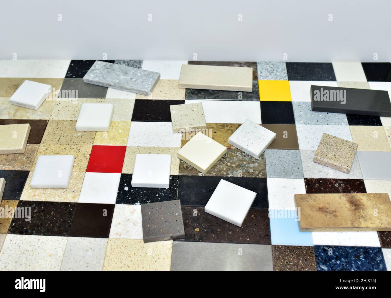 Samples of acrylic artificial stone for countertops. Artificial stone ...