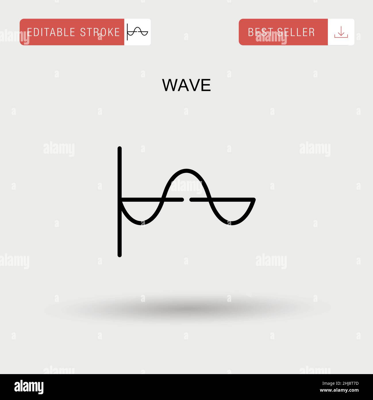 Wave Simple vector icon Stock Vector Image & Art - Alamy