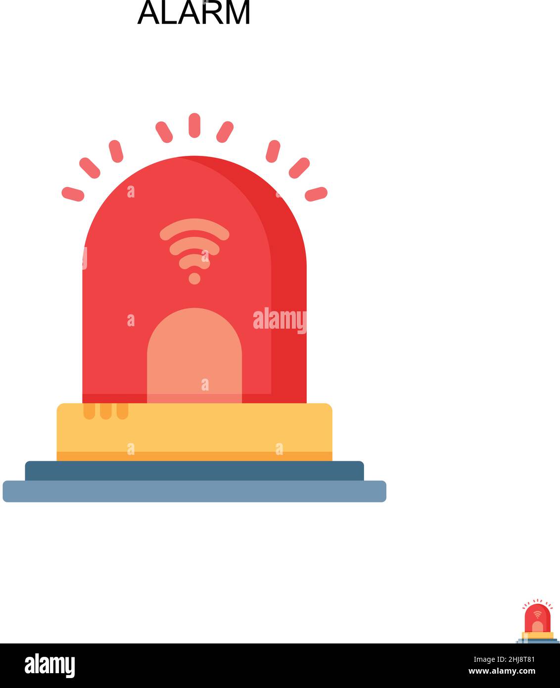 Alarm Simple vector icon. Illustration symbol design template for web ...