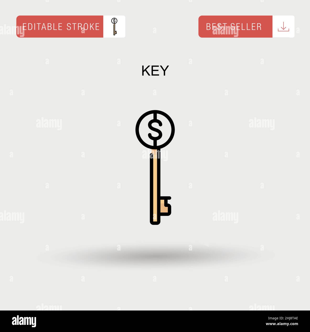 Key Simple vector icon Stock Vector Image & Art - Alamy