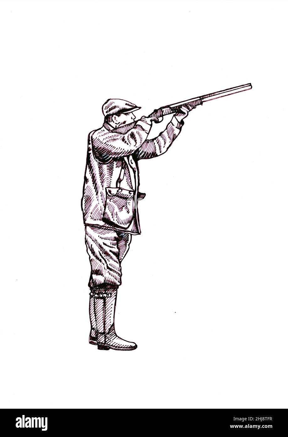 Hands black and white sketch hi-res stock photography and images - Alamy