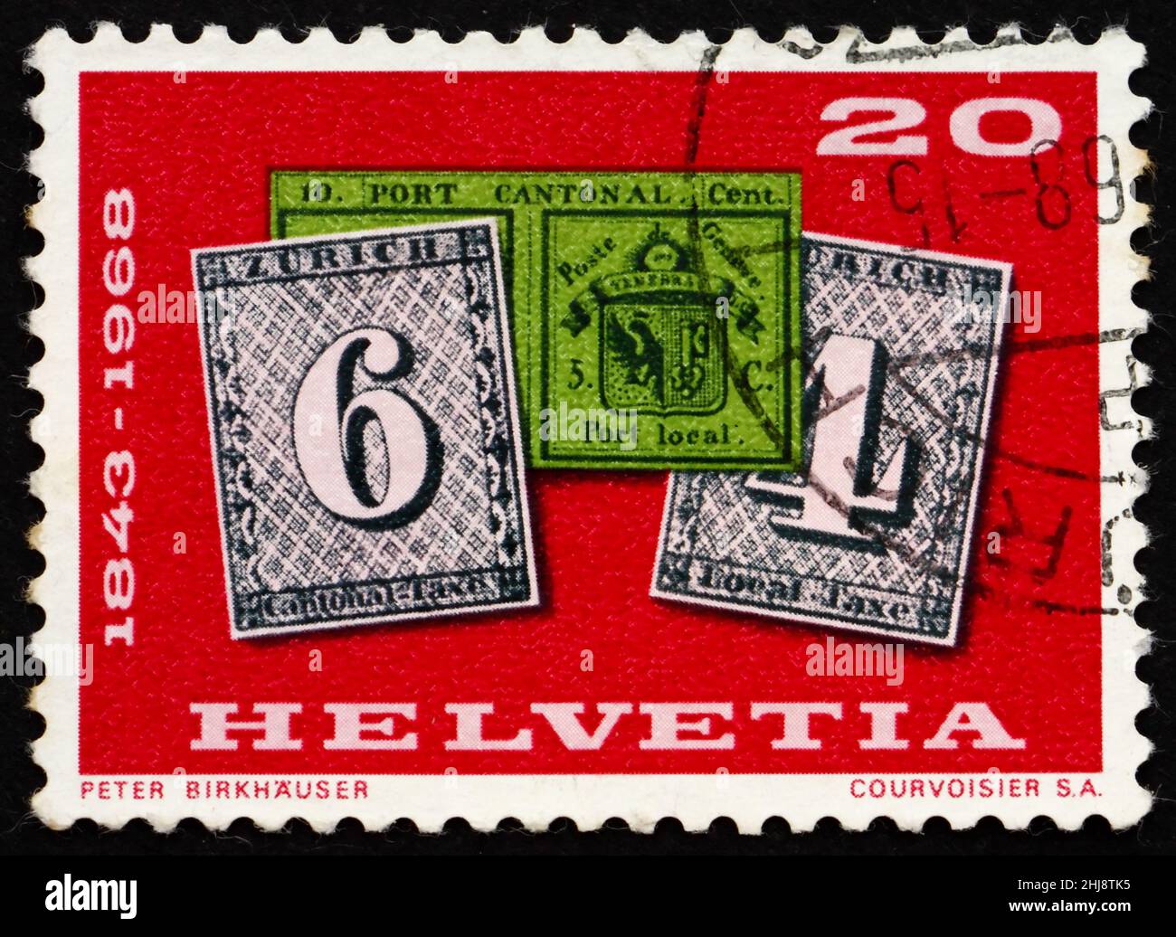 Postage stamp stamps switzerland hi-res stock photography and images ...