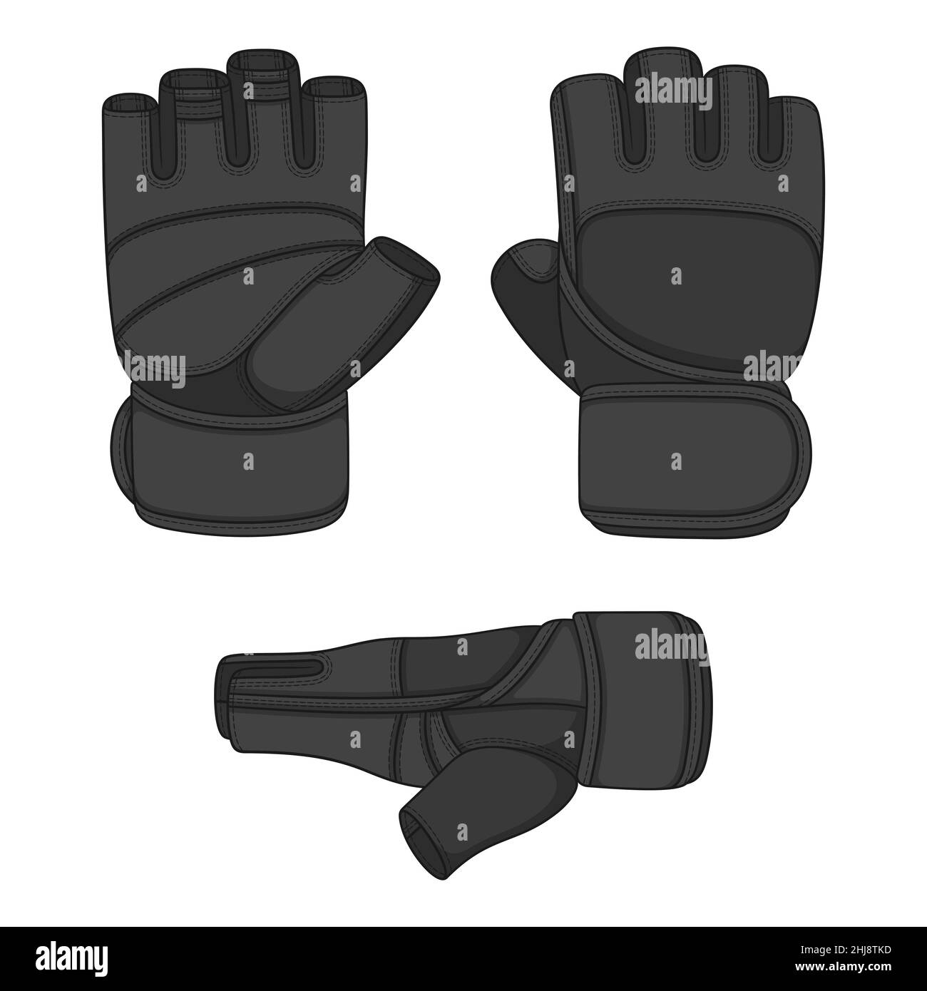 Pair industrial gloves on Stock Vector Images - Alamy