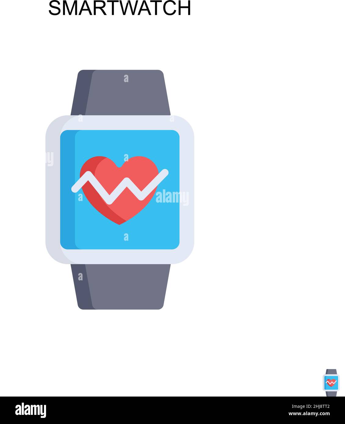 Smartwatch Simple vector icon. Illustration symbol design template for ...