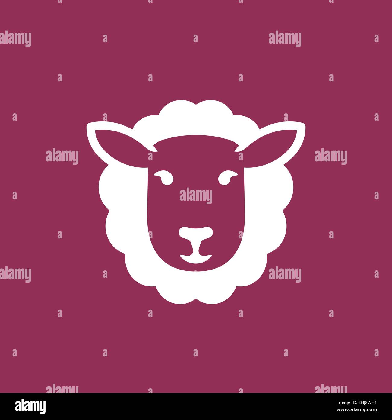 Sheep, lamb head vector icon Stock Vector Image & Art - Alamy
