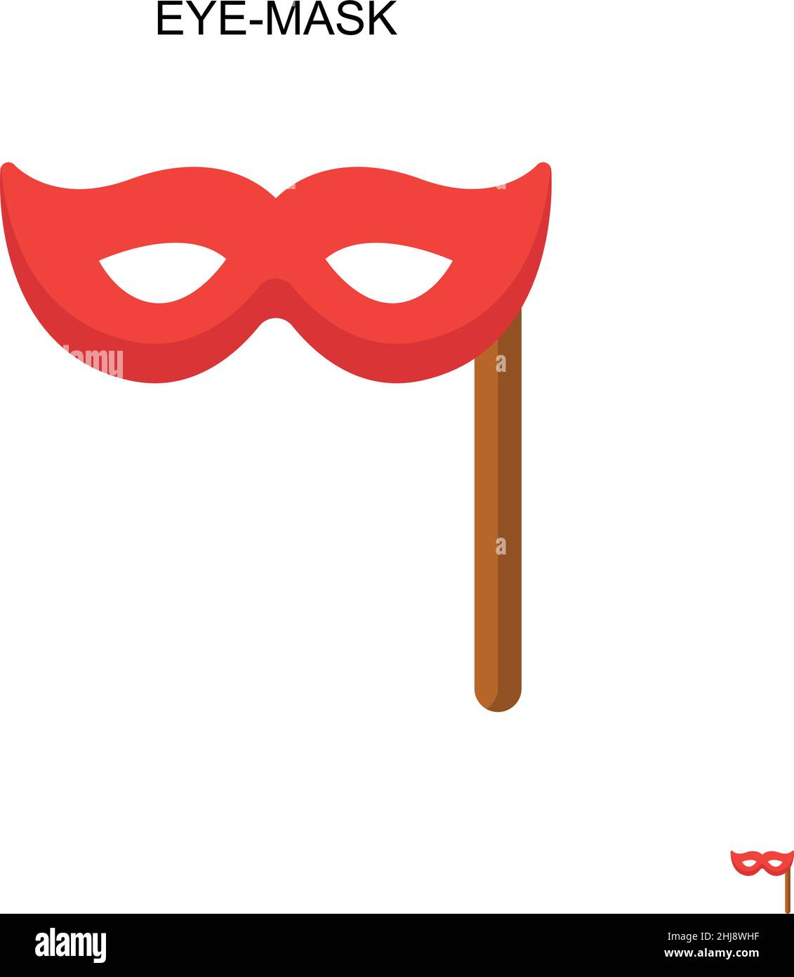 Eye-mask Simple vector icon. Illustration symbol design template for ...