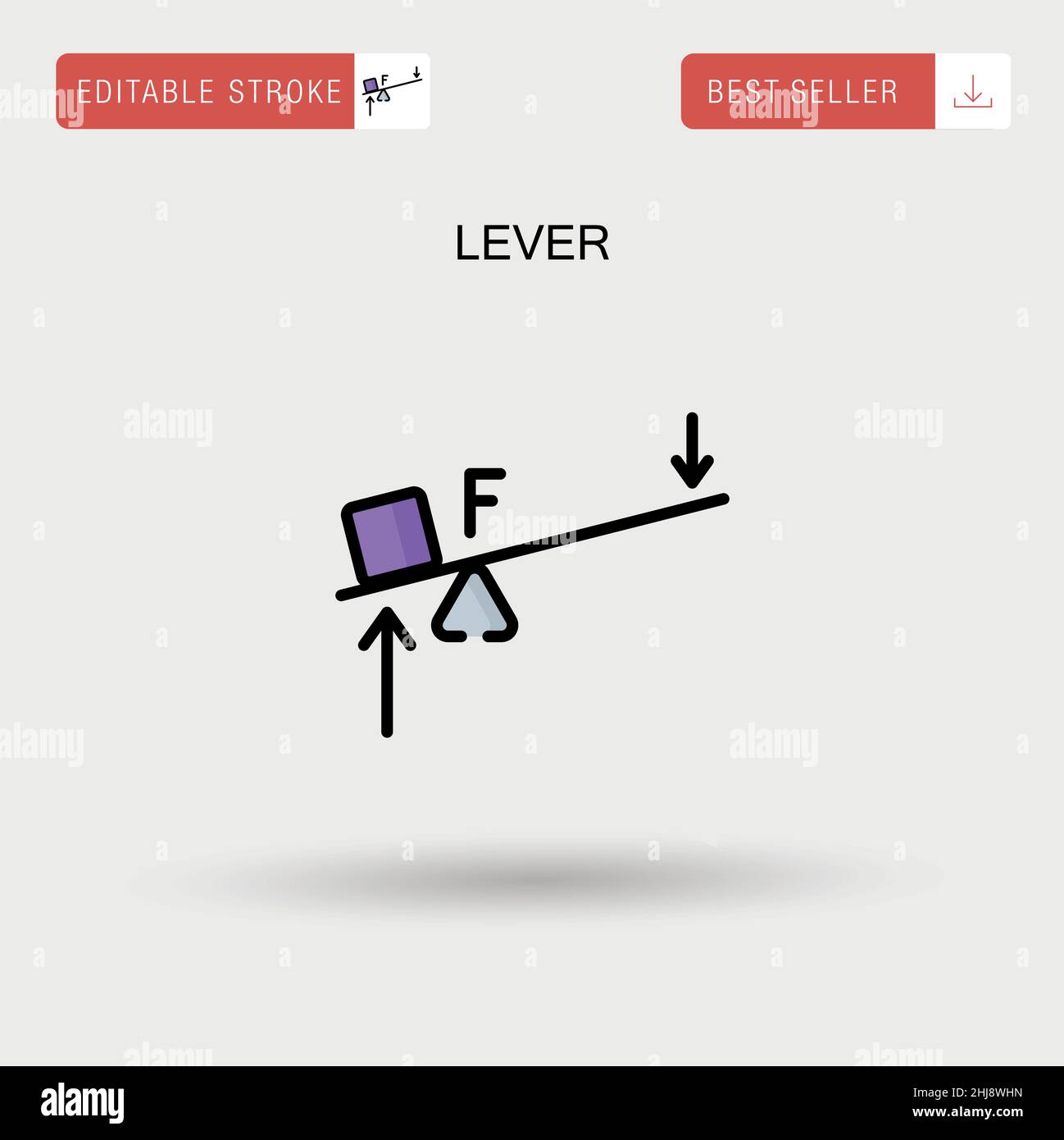 Lever Simple vector icon Stock Vector Image & Art - Alamy