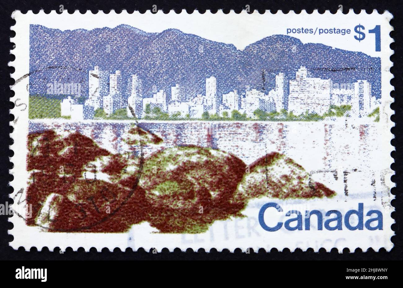 CANADA - CIRCA 1972: a stamp printed in the Canada shows Vancouver ...