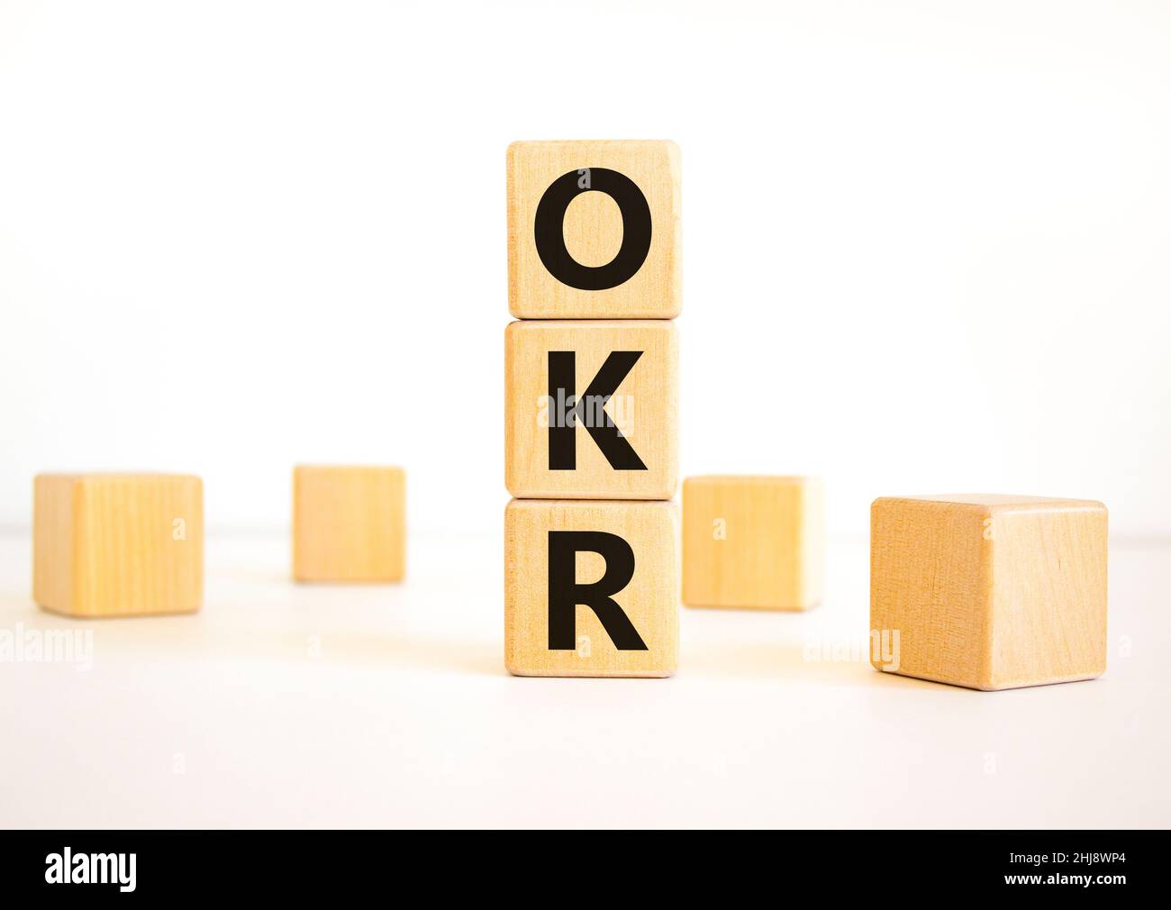 OKR, objectives and key results symbol. Concept words OKR objectives ...