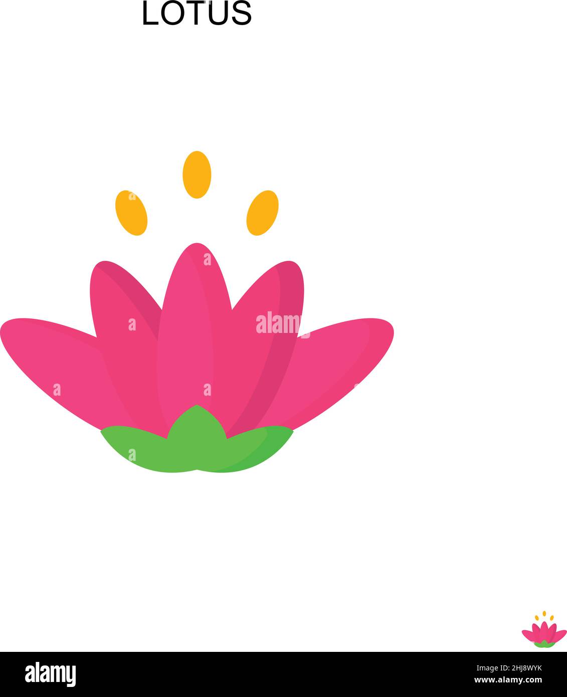 Lotus Simple vector icon. Illustration symbol design template for web ...