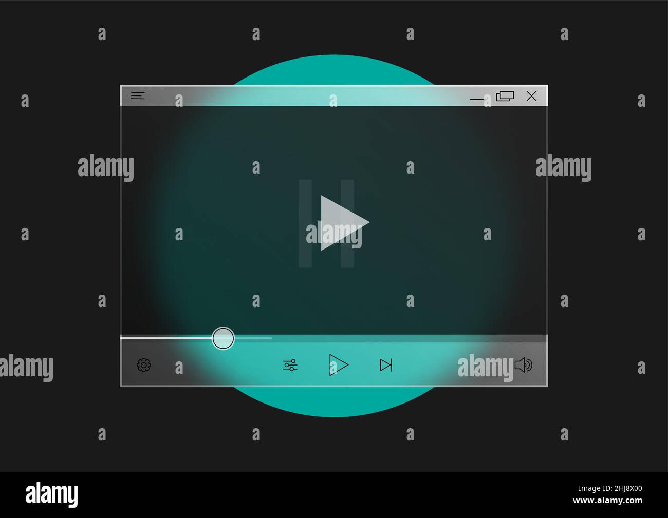 glass morphism video player template Stock Vector Image & Art - Alamy